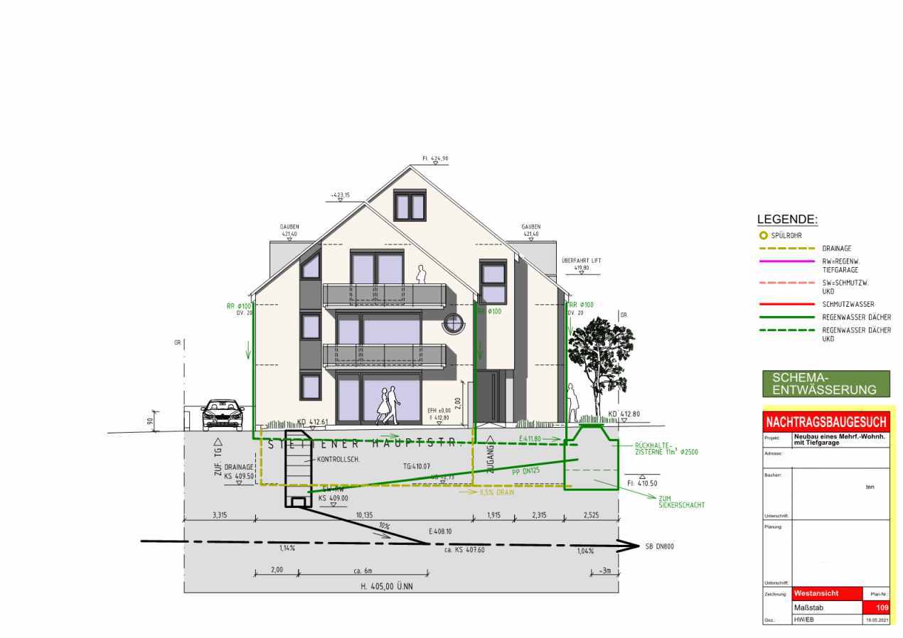 Entwässerungsplan zeichnen - Grundriss zeichnen, Bauplan zeichnen, CAD ...